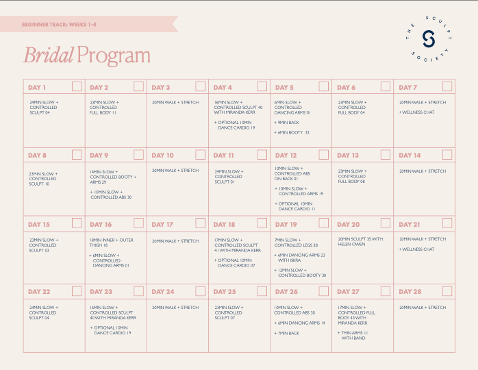 Bridal Program - The Sculpt Society