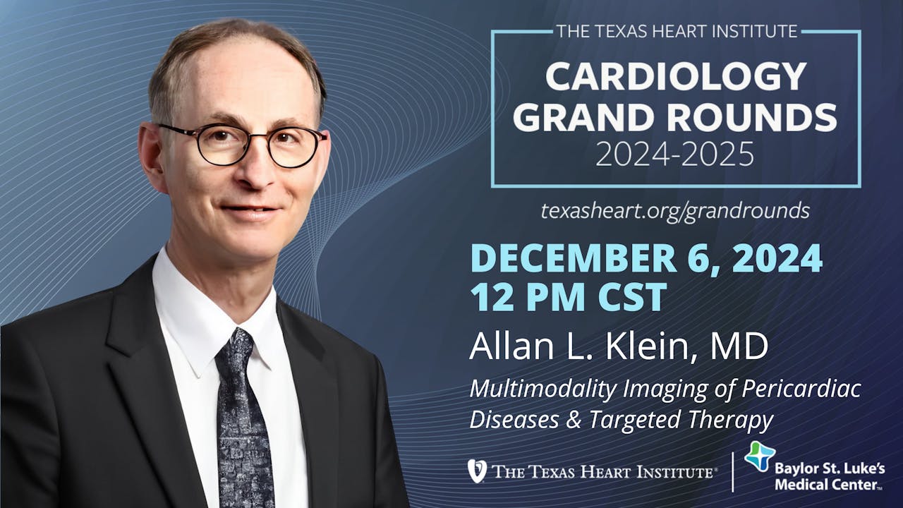 Allan L. Klein, MD | Multimodality Imaging of Pericardiac Diseases ...