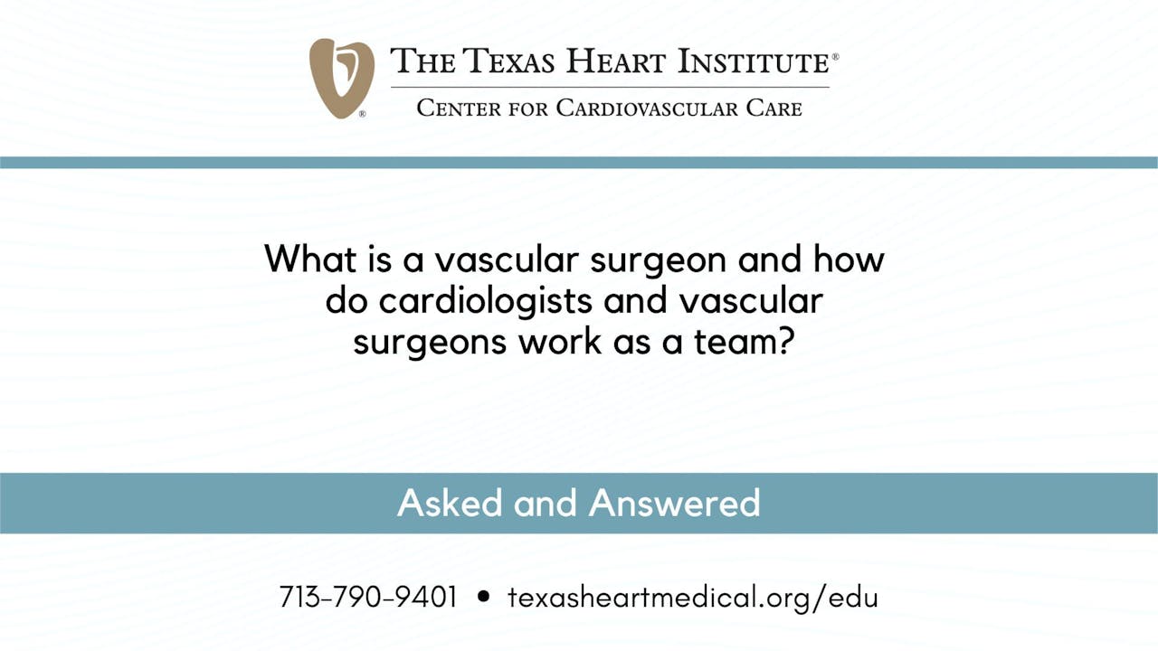 What is a vascular surgeon and how do cardiologists and vascular ...