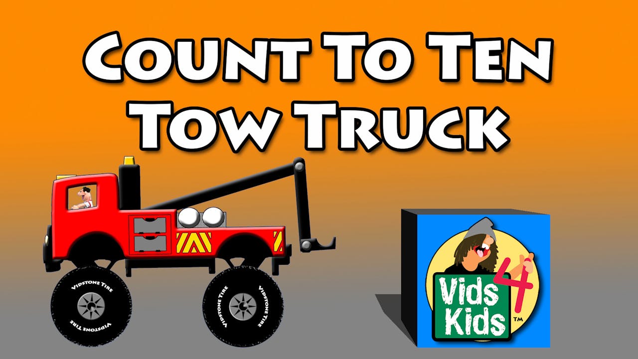 Tow Truck Counting - Numbers and Counting - Vids4Kids.tv