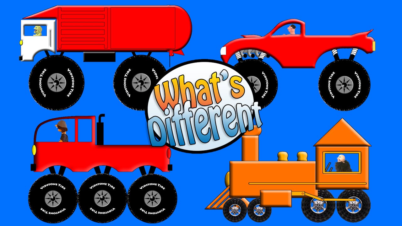 Wha'ts Different Part 2 - Kids Trucks - Vids4Kids.tv