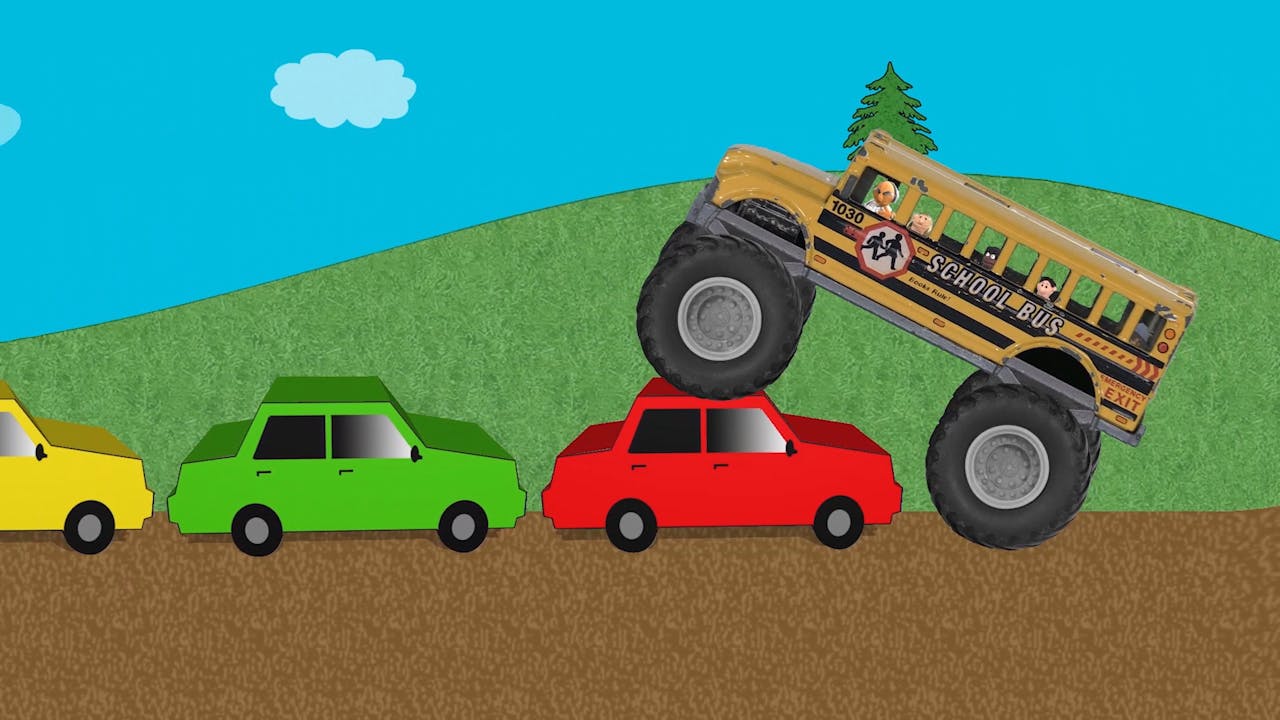 Monster School Bus - Kids Trucks - Vids4Kids.tv