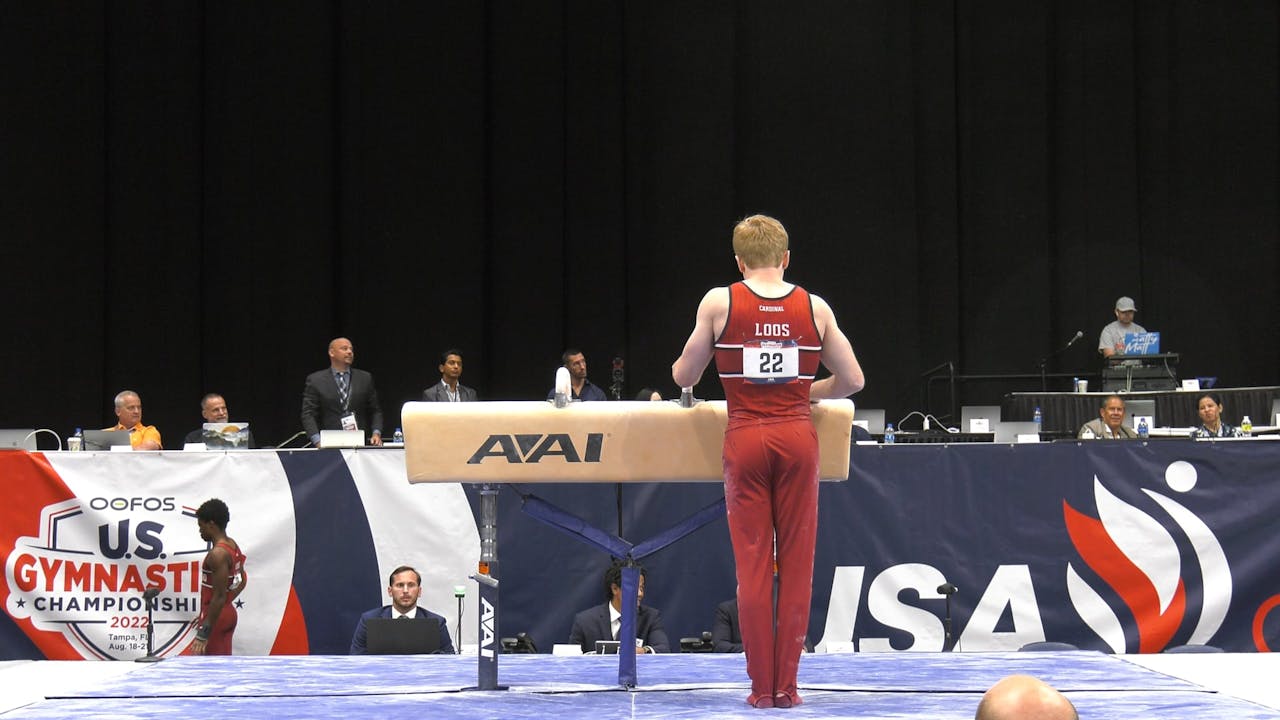 Riley Loos - Pommel Horse - 2022 OOFOS Championships - Sr Men Day 1 ...