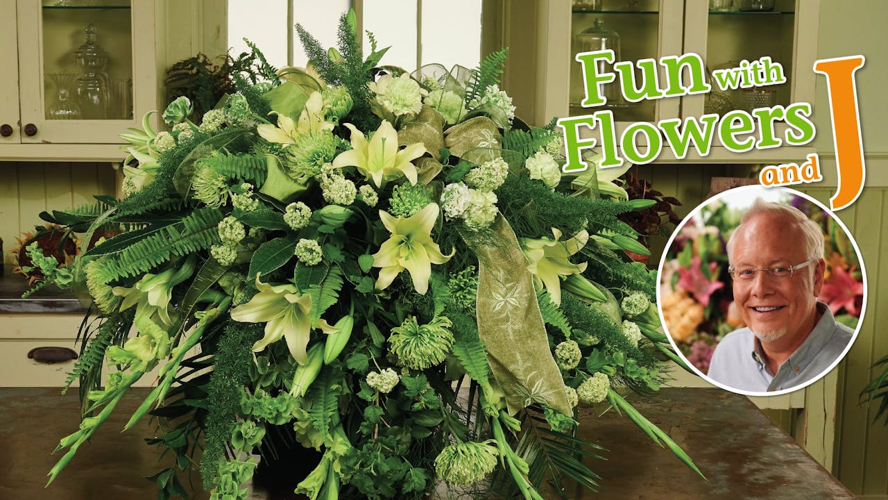 Flower Lesson: Casket Spray! - Season 31 - FWFJ - J Schwanke's Life In Bloom - Flower Arranging