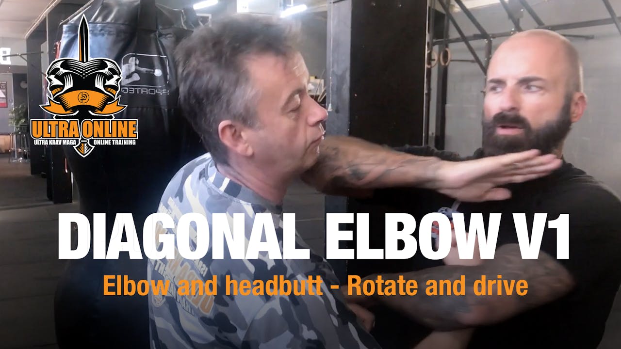 Front Diagonal Elbow V1 - Ultra Krav Maga Online
