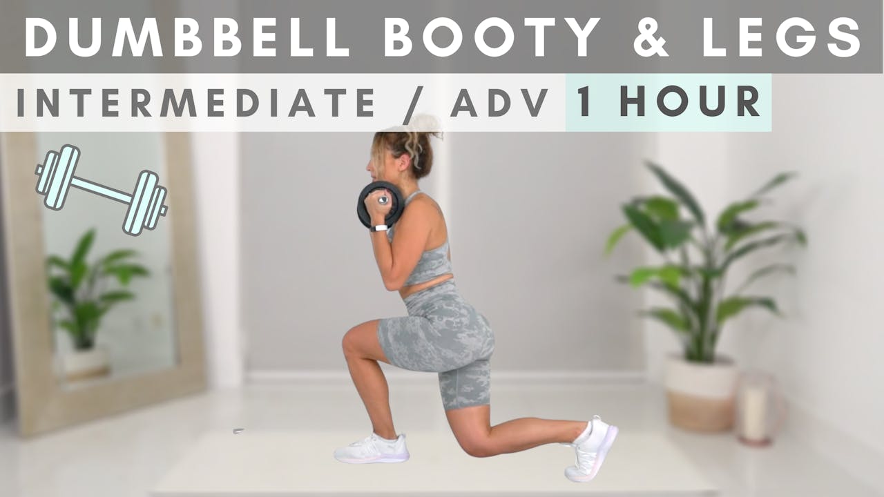 DUMBBELL BOOTY & LEGS Workout - Advanced - DAILY THRIVE by Vicky Justiz