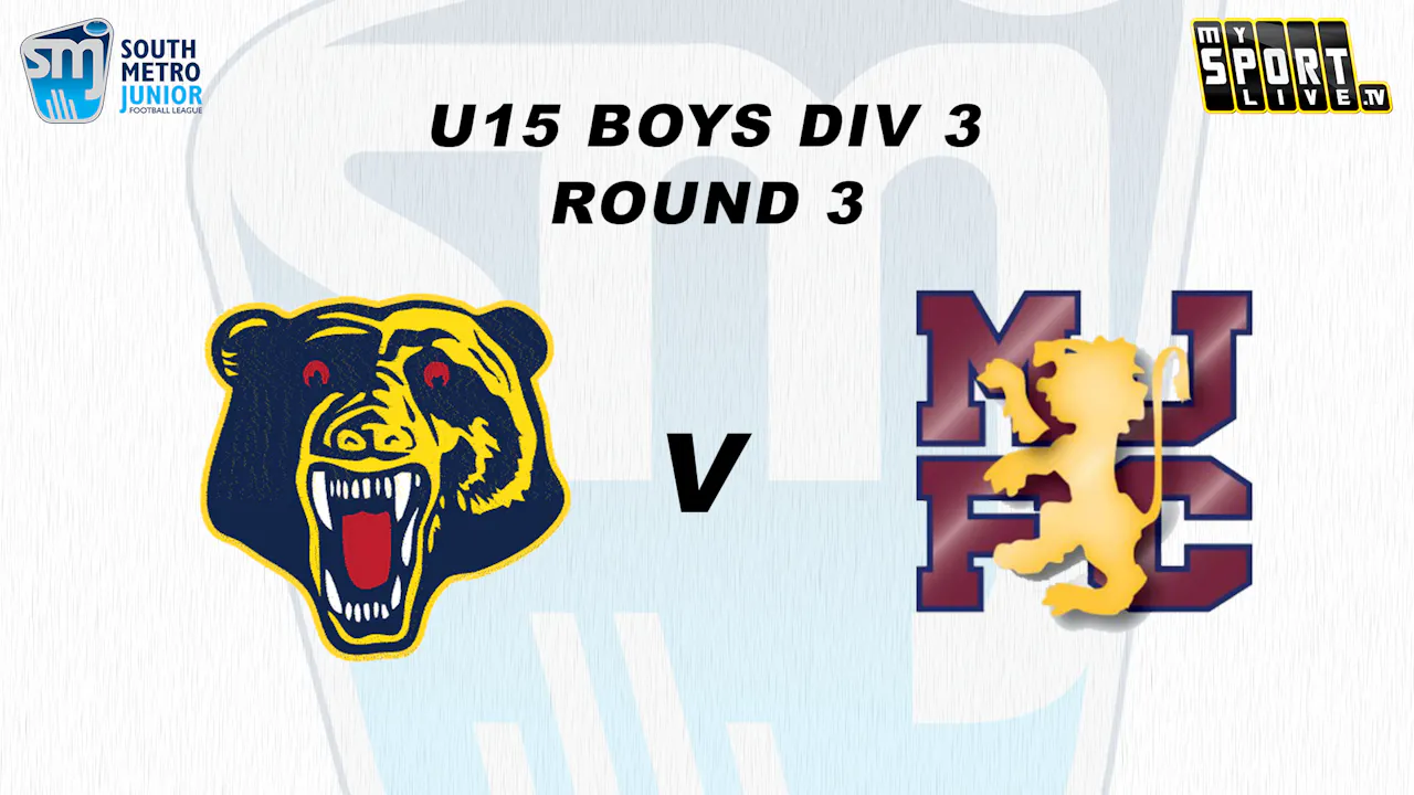 2025 SMJFL RD3 U15 Boys Div 3 Caulfield Bears vs Murrumbeena Lions ...