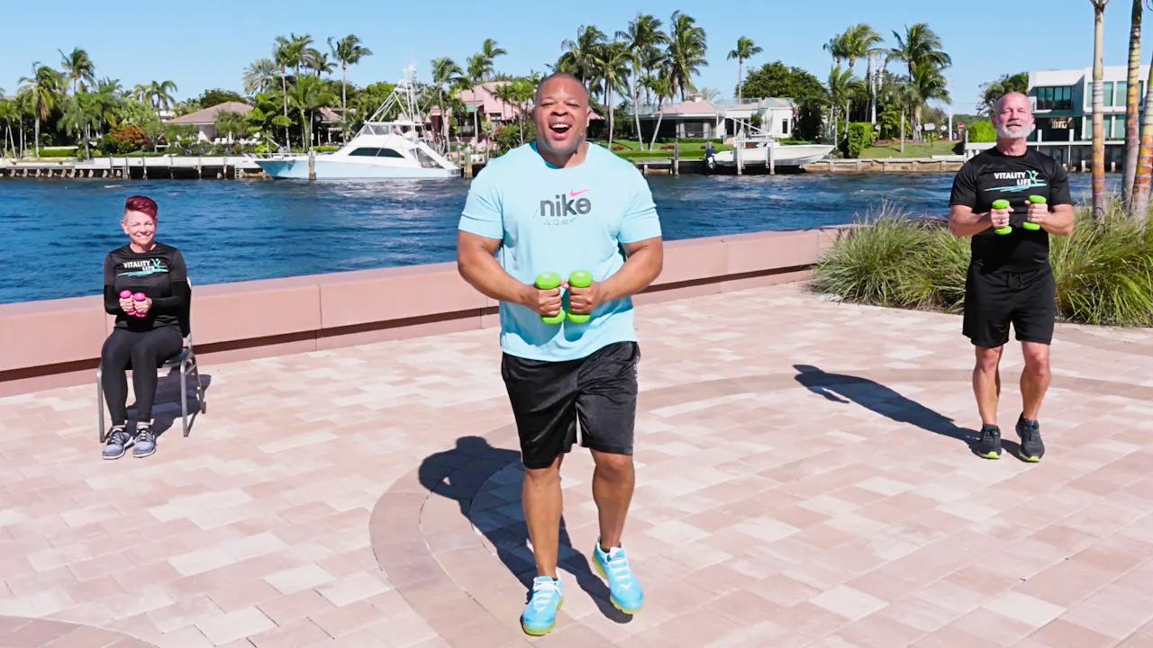AT HOME WALKING WORKOUT - Senior Exercise TV with Curtis Adams