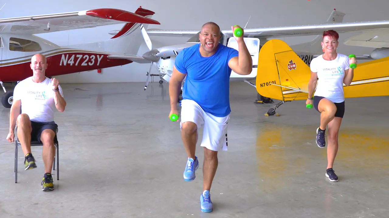 LOW IMPACT INTERVAL TRAINING - Senior Exercise TV with Curtis Adams