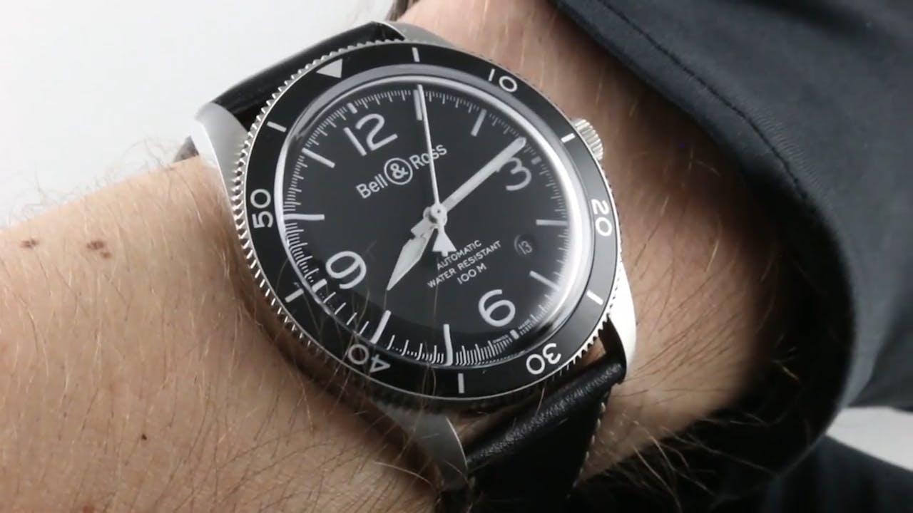 Bell & Ross Vintage BR V2 92 Black Steel (BRV292 Bl ST SCA) Review ...