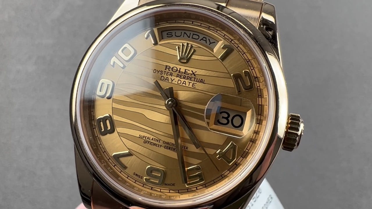 Rolex Day-Date 36 Wave Dial 118208 - The 1916 Company Studios