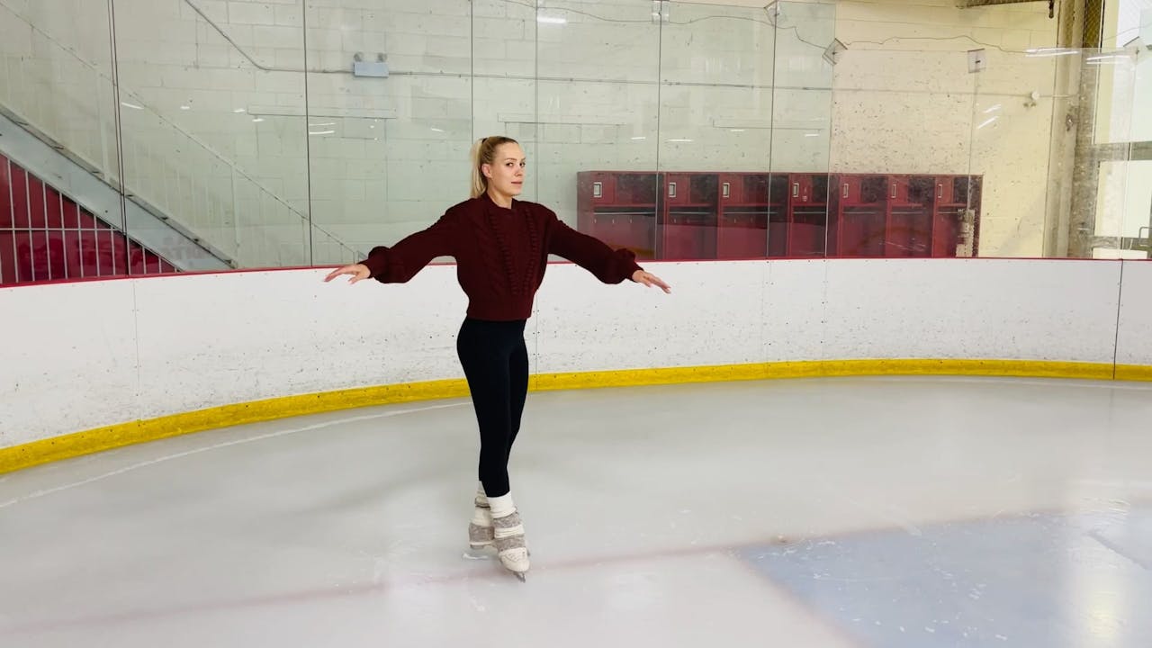 Beginner: On-ice toe-loop from standstill forward inside three turn ...