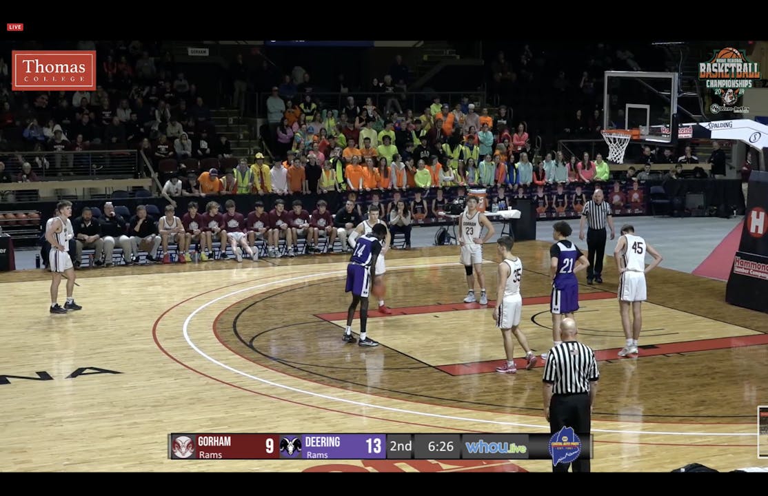Deering at Gorham Boys Class AA South Semifinal Basketball 2-22-24 ...