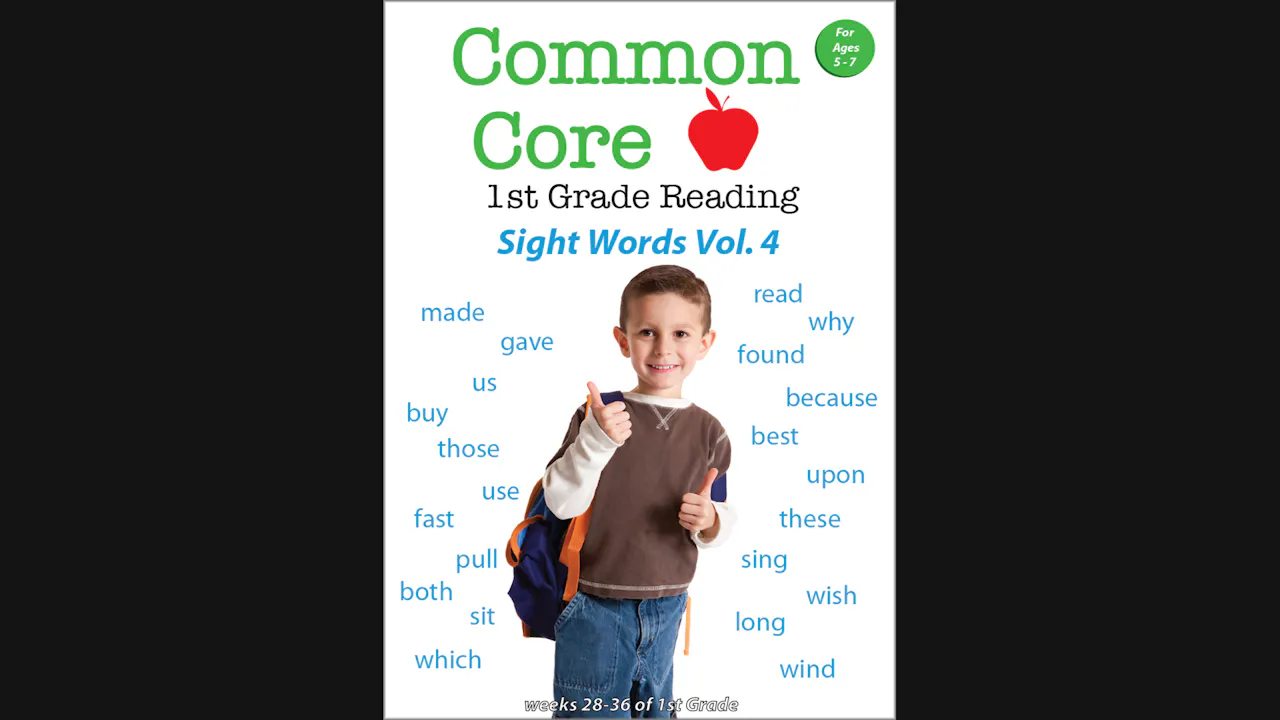 Common Core 1st Grade Reading - Sight Words Volume 4 - Wonderscape ...