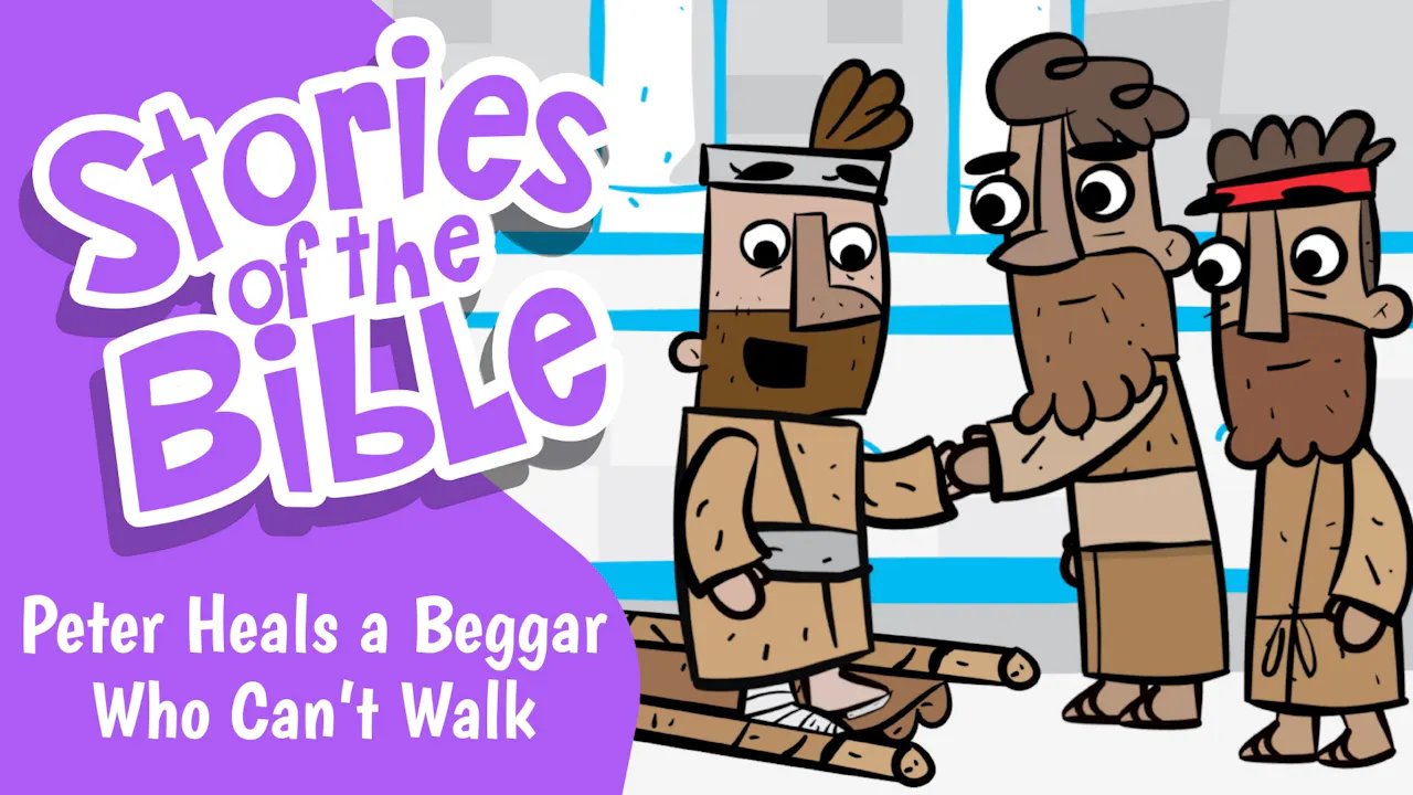 Peter Heals A Beggar Who Cant Walk - Hey-0 Stories of The Bible ...