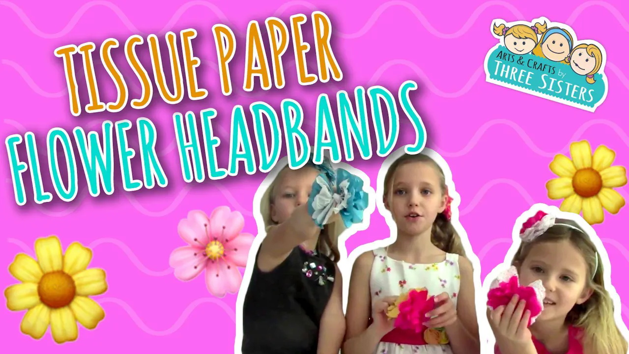 How to Make Tissue Paper Flower Headbands | DIY Hair Accessories - Arts ...