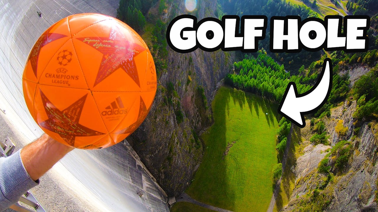 SOCCER GOLF from 165m DAM! - How Ridiculous - Yippee - Faith filled shows!
