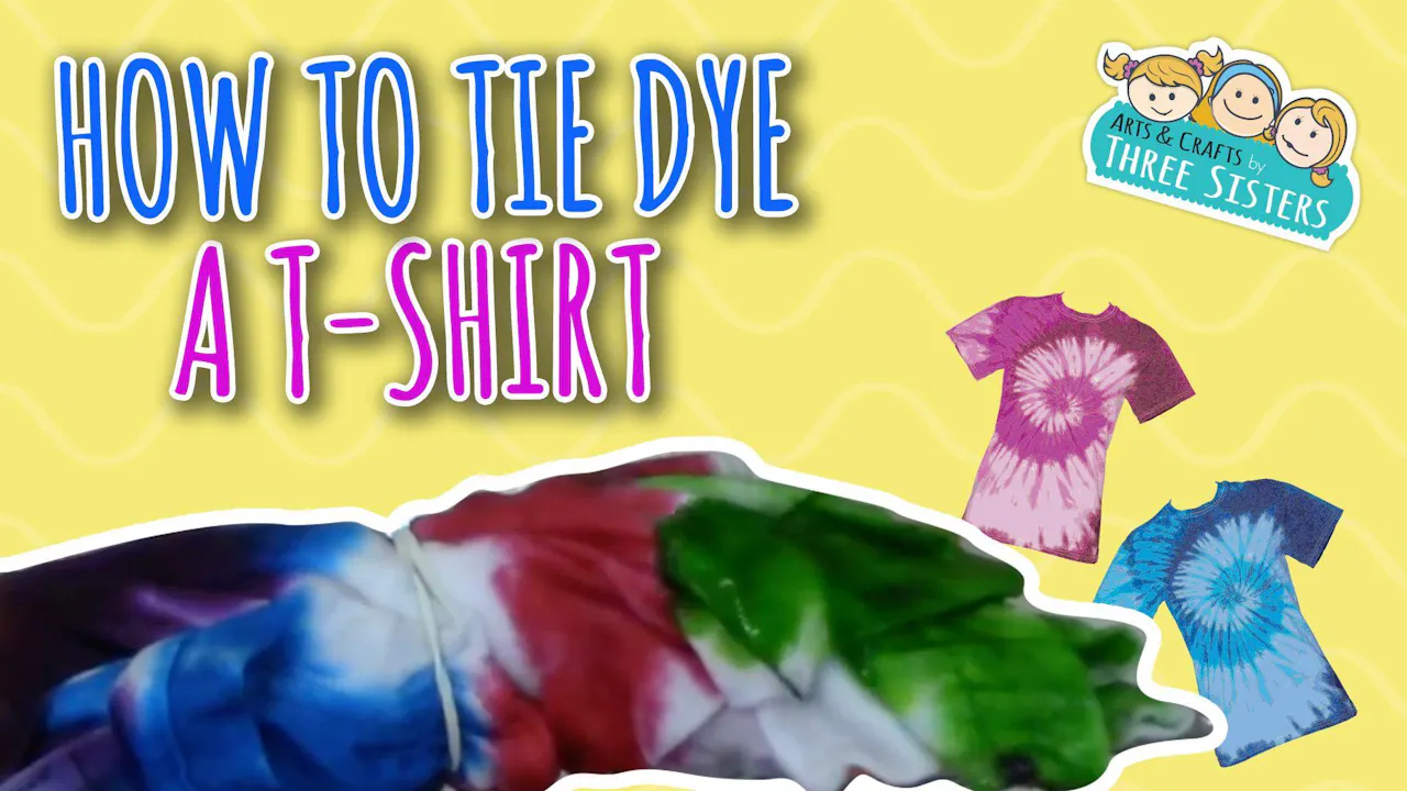 How to Tie Dye a T-Shirt | Heart Design | Kids Crafts by Three Sisters ...