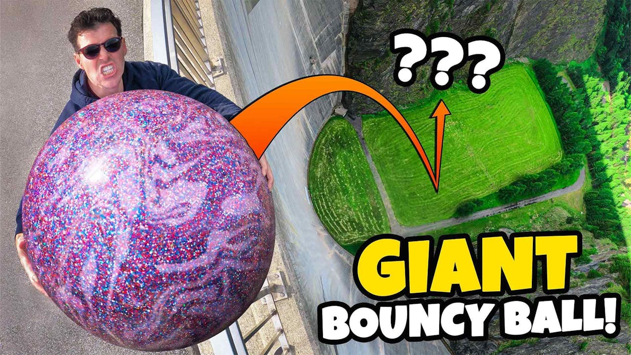 GIANT BOUNCY BALL Drop from 165m Dam! - How Ridiculous - Yippee - Faith ...