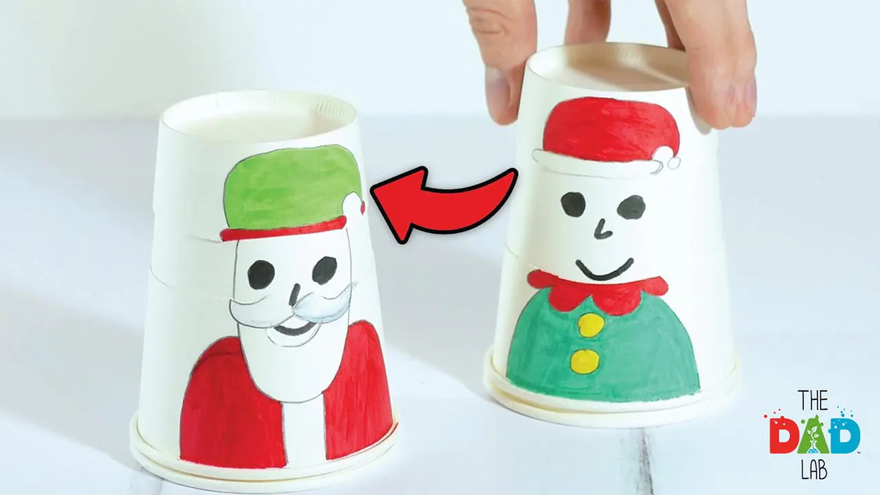 DIY Christmas Paper Cup Dolls: Santa & Elf Swap Outfits! | Fun Paper ...