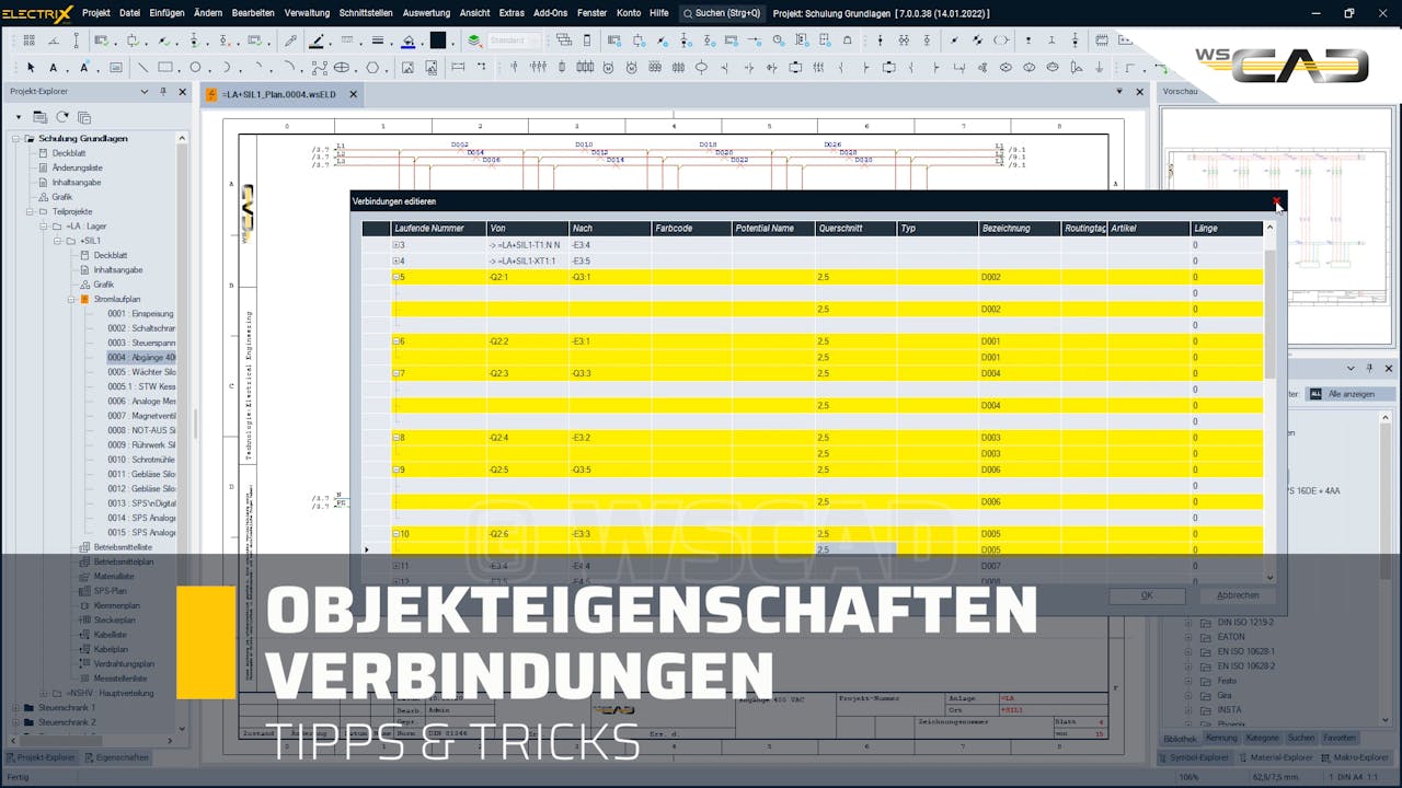 Objekteigenschaften Verbindungen - Tipps & Tricks - WSCADEMY