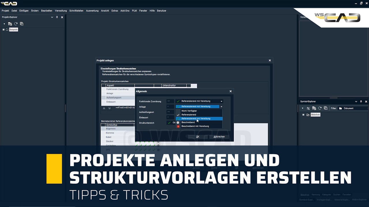 Projekte anlegen und Strukturvorlagen erstellen - Tipps & Tricks - WSCADEMY