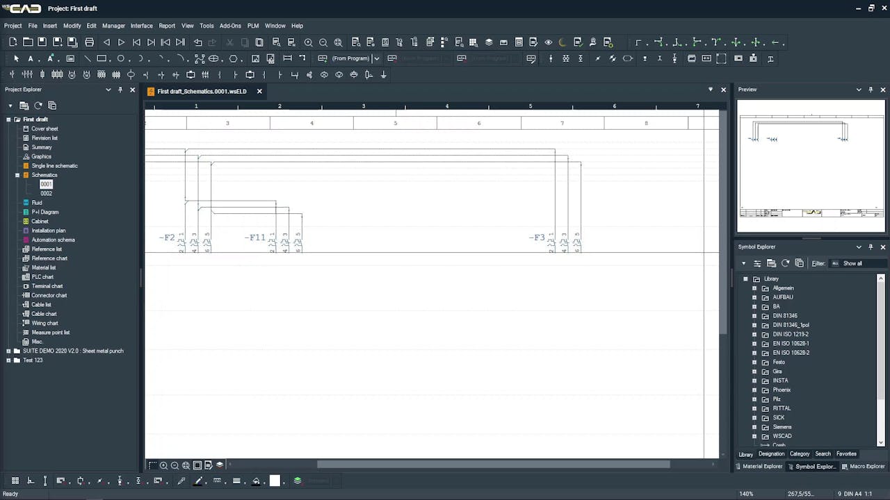 4.8 Drawing - Destination wiring - interruption points - WSCADEMY