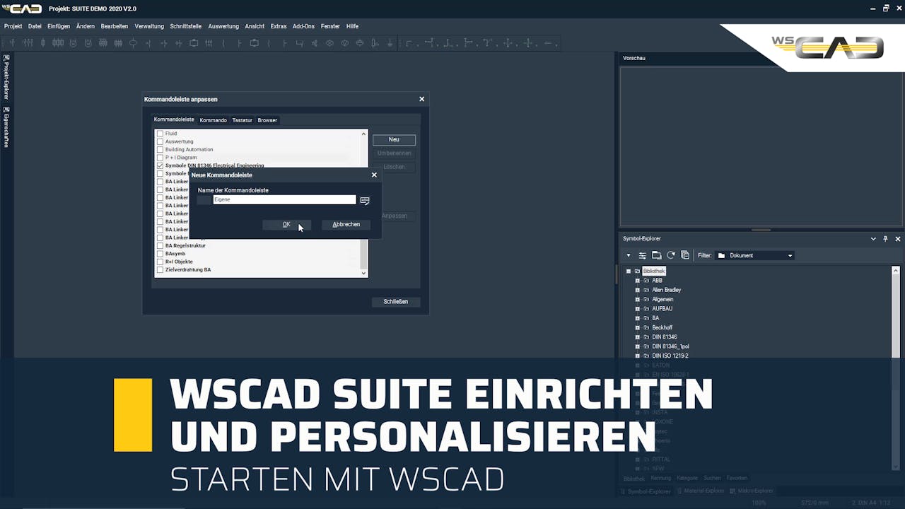 WSCAD SUITE einrichten und personalisieren - Starten mit WSCAD - WSCADEMY