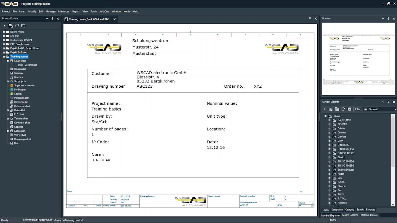 15.4 Project documentation - Graphical reports - WSCADEMY