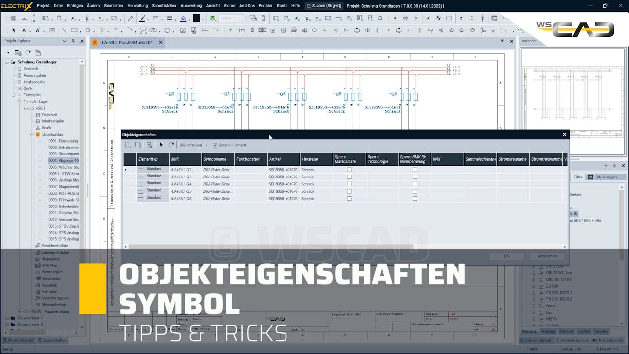 Objekteigenschaften Symbol - Tipps & Tricks - WSCADEMY