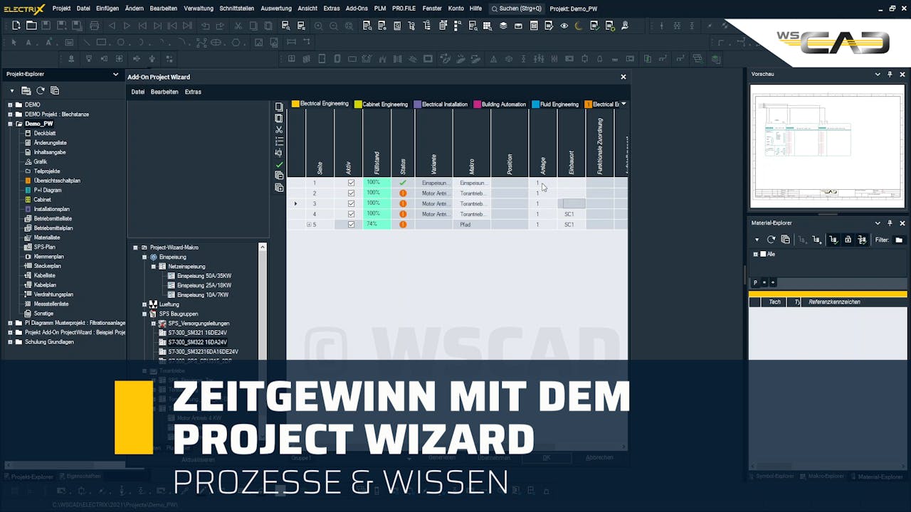 Zeitgewinn mit dem Project Wizard - WSCADEMY