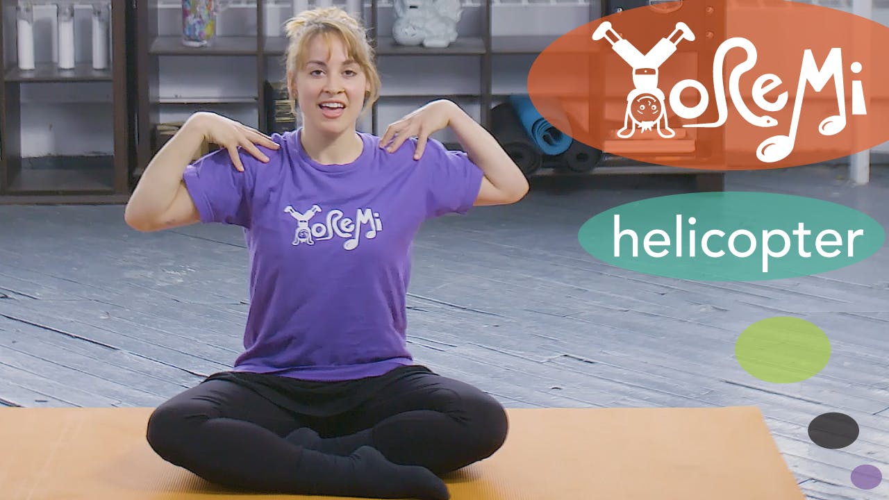 Helicopter (Seated Twist) - Beginner Poses - Yo Re Mi