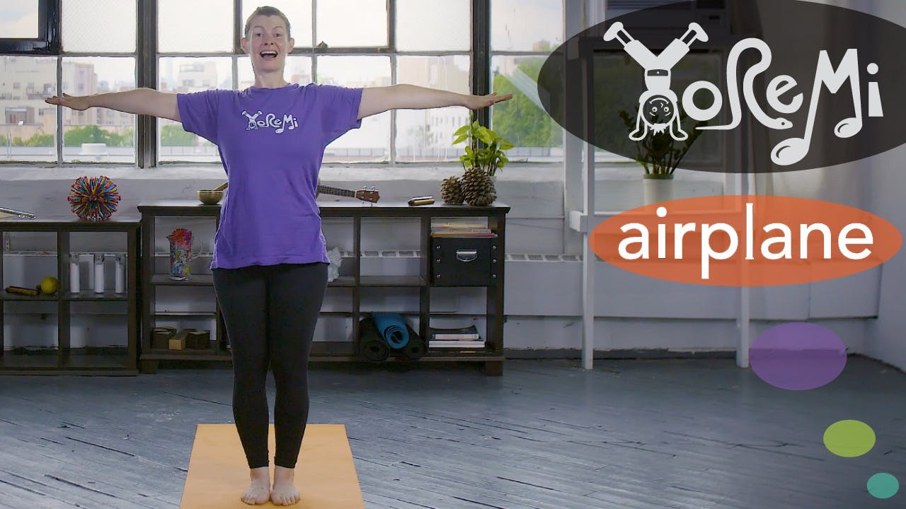 Airplane (Warrior Three Pose) - Beginner Poses - Yo Re Mi