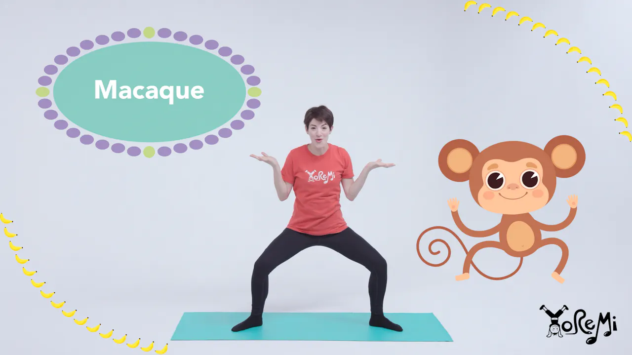 Macaque (Goddess Pose & Chair Pose) - Activities - Yo Re Mi