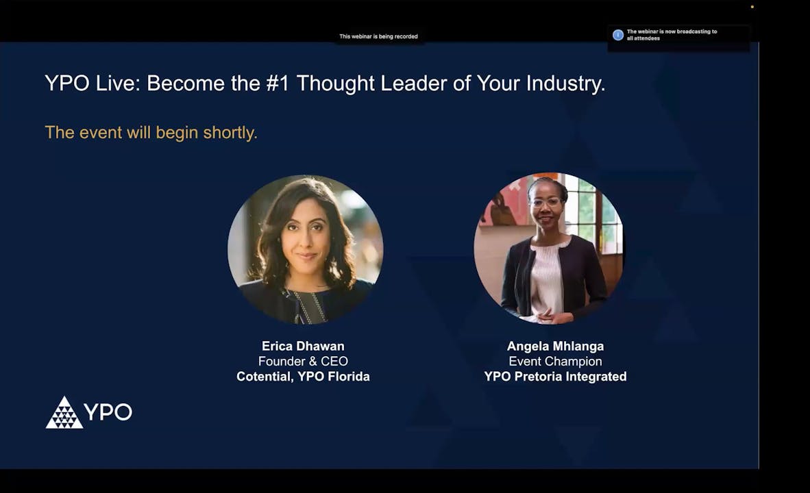 Become the #1 Thought Leader of Your Industry - YPO The Source