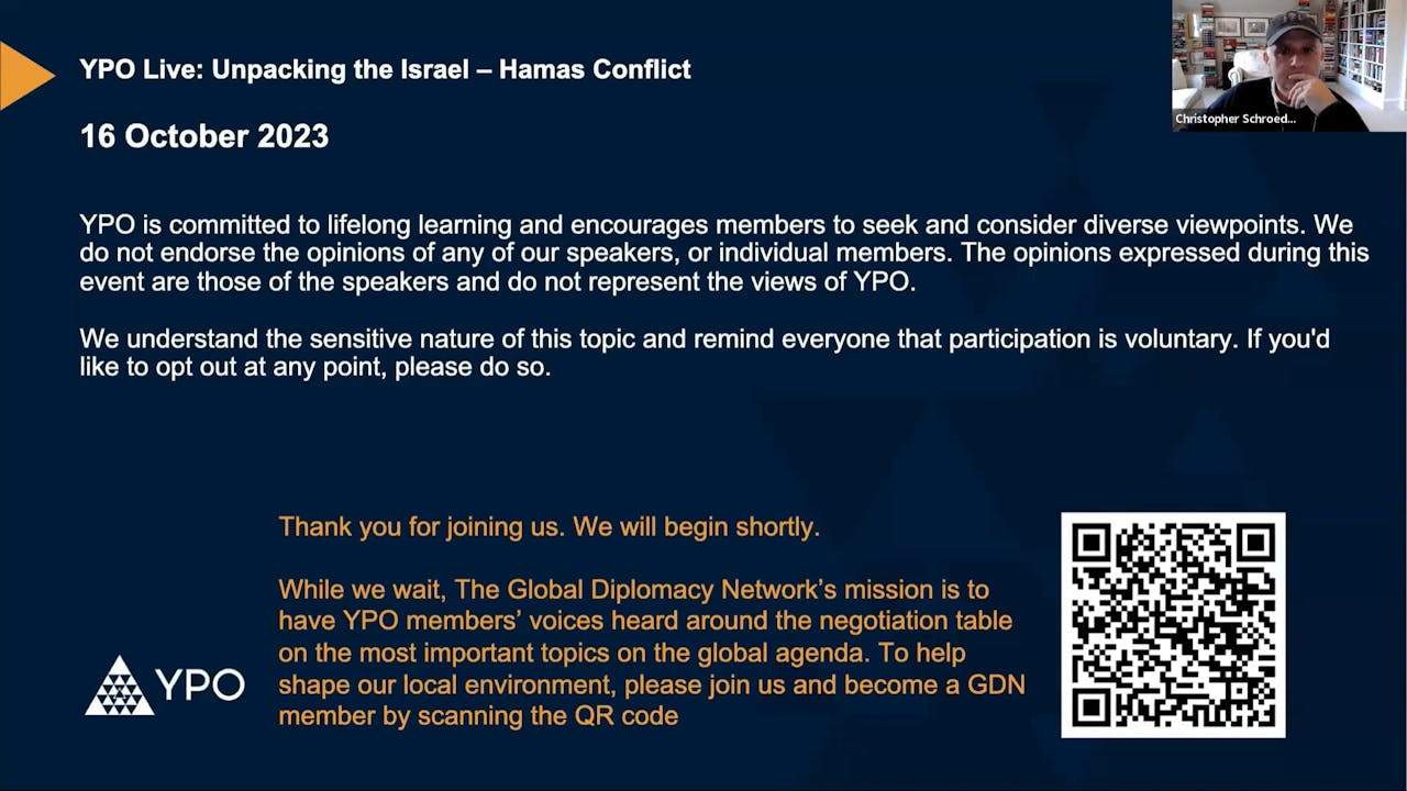 Unpacking the Israel - Hamas Conflict - YPO The Source