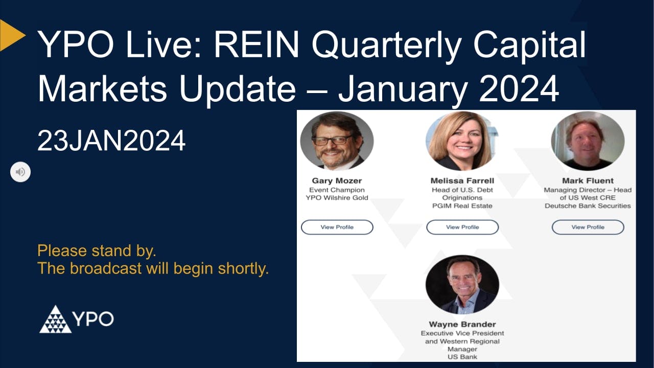 REIN Quarterly Capital Markets Update – January 2024 - YPO The Source