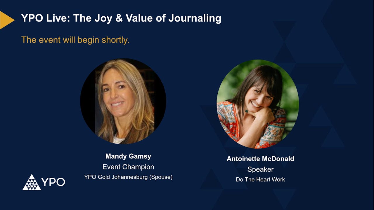 The Joy & Value of Journaling - YPO The Source