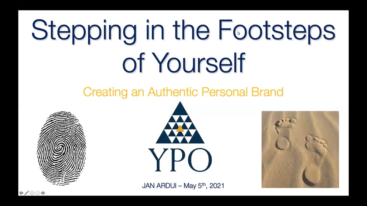 Walking In The Footsteps Of Yourself With Jan Ardui - YPO The Source