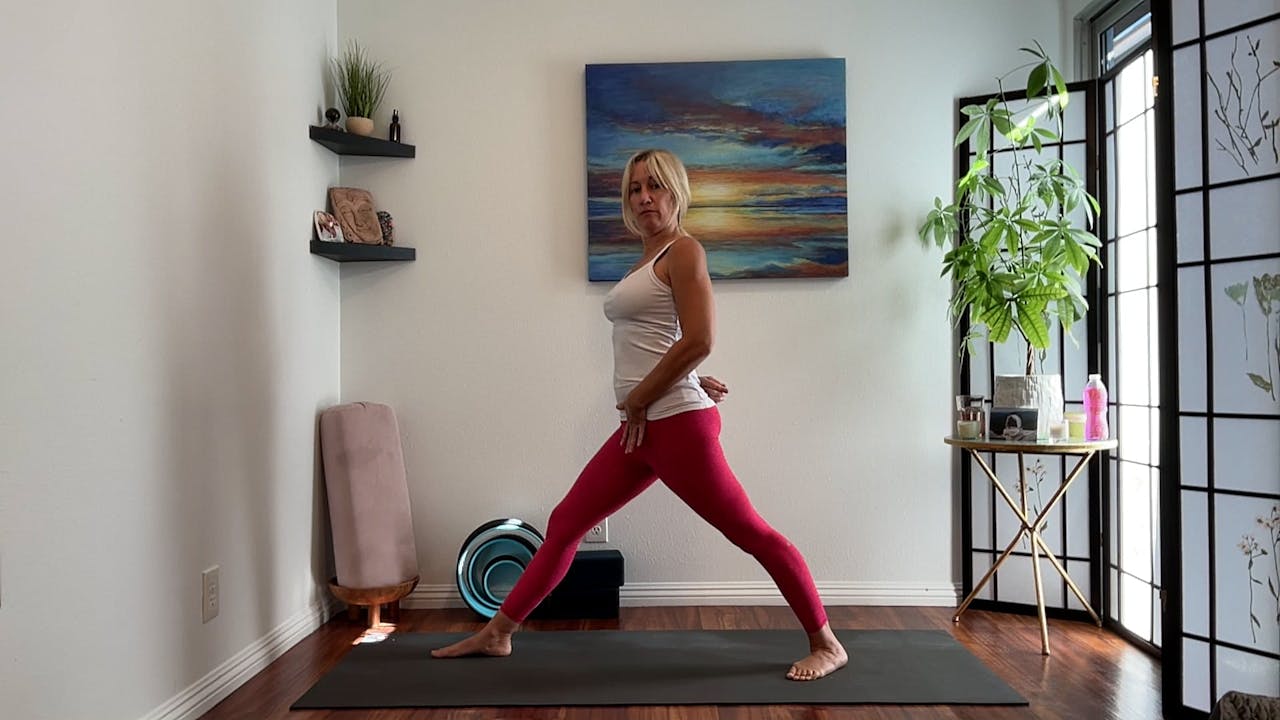 15 min Warrior 1 and Chair Pose Breakdown w/ Jesse - Intro to Vinyasa Flow - YogaWorks