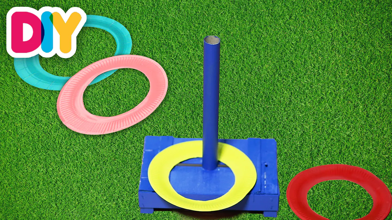 Ring Toss | Paper Plate Craft - Zouzounia TV+