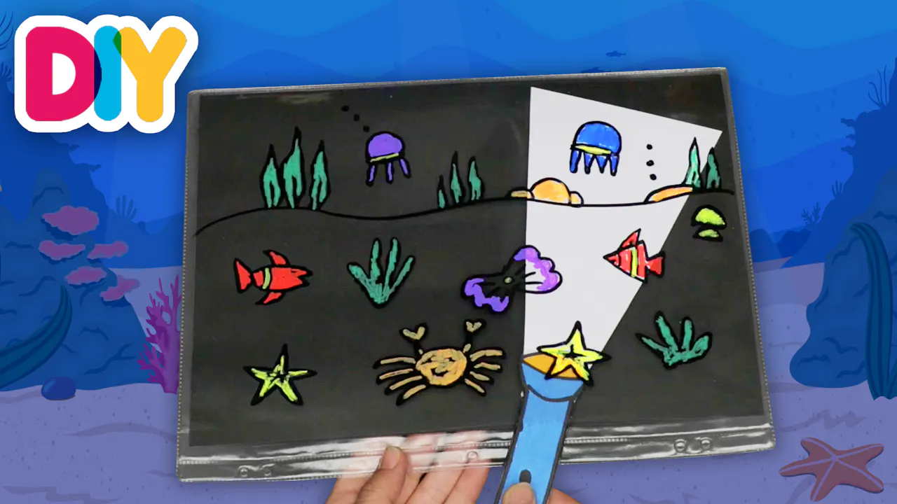 Under The Sea Magic Flashlight | Paper Craft - Zouzounia TV+