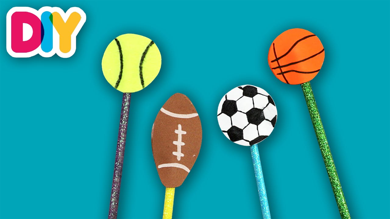 Sports Pencil Toppers | Craft for Kids - Zouzounia TV+
